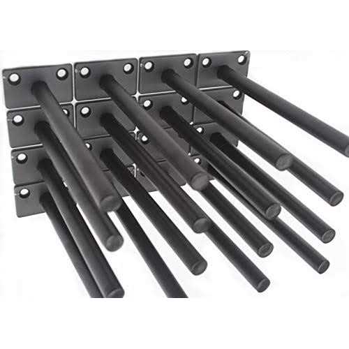 MHMYDZ 12 Pcs 8 Black Solid Steel Floating Shelf Bracket Blind Shelf ... MHMYDZ 12 Pcs 8 Black Solid Steel Floating Shelf Bracket Blind Shelf ...